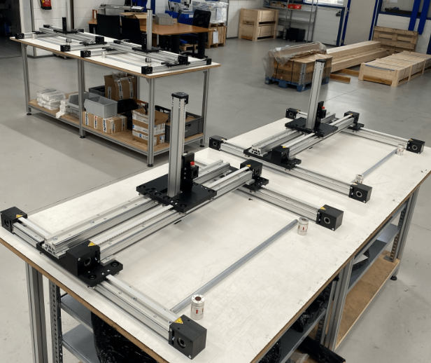 Almotion developed a number of 3-axis linear setups (XYZ systems)